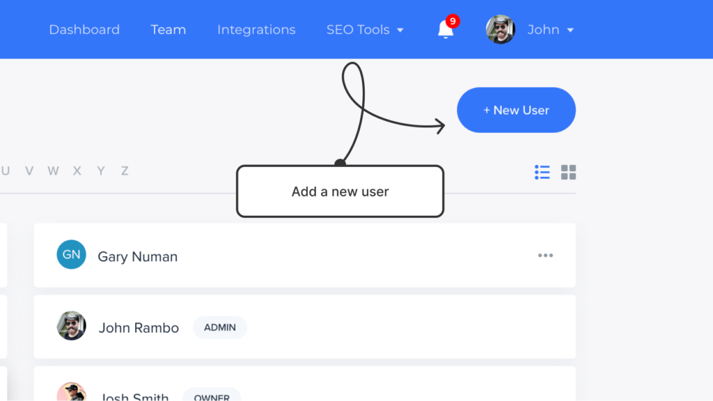 Adding a New User | Slickplan