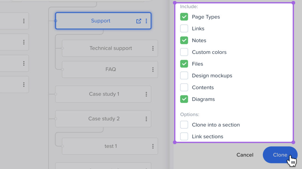 Cloning Sitemap Pages | Slickplan