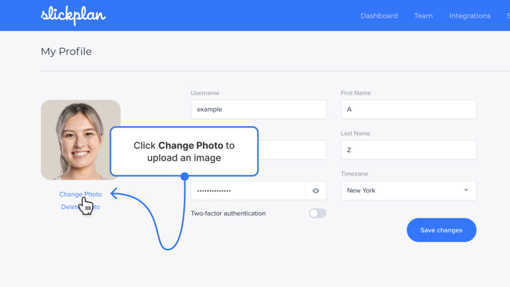Add or Update a Profile Picture | Slickplan