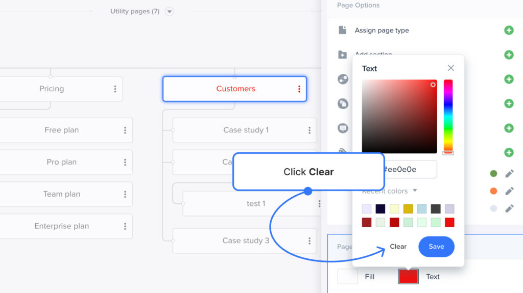 Individual Page Background & Text Colors | Slickplan