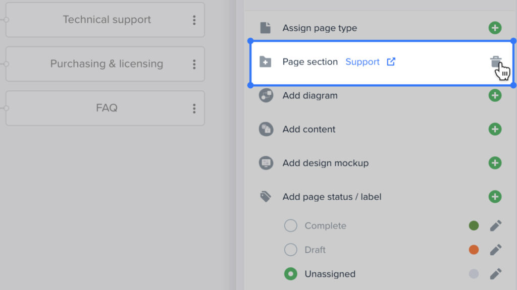 Removing Sitemap Sections | Slickplan