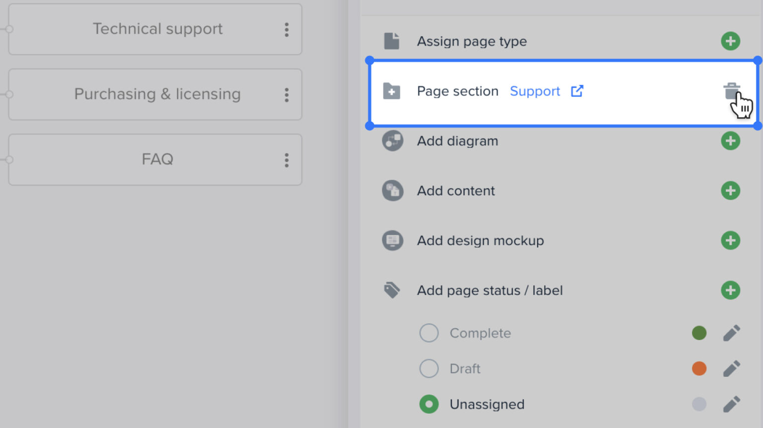Removing Sitemap Sections | Slickplan