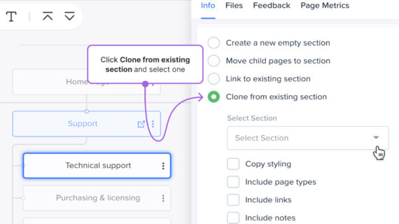 Cloning Existing Sections | Slickplan