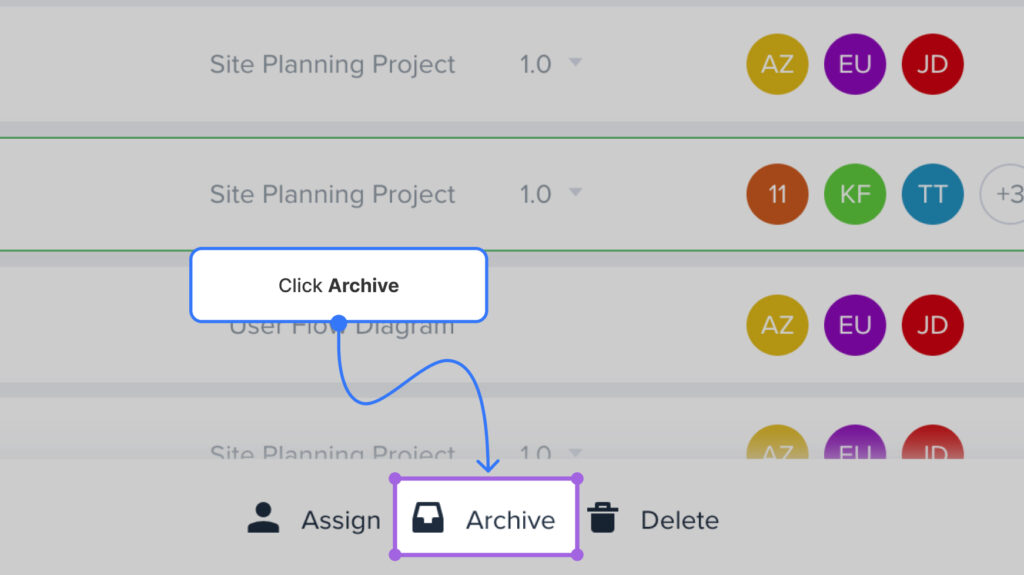 Archive and Restore Projects | Slickplan
