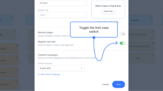 Modifying Font Case | Slickplan