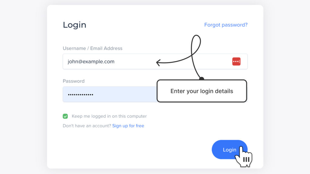 Logging Into a Contributor Account | Slickplan