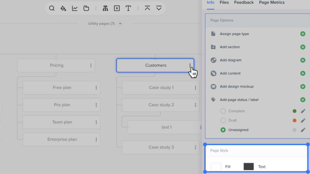 Individual Page Background & Text Colors | Slickplan