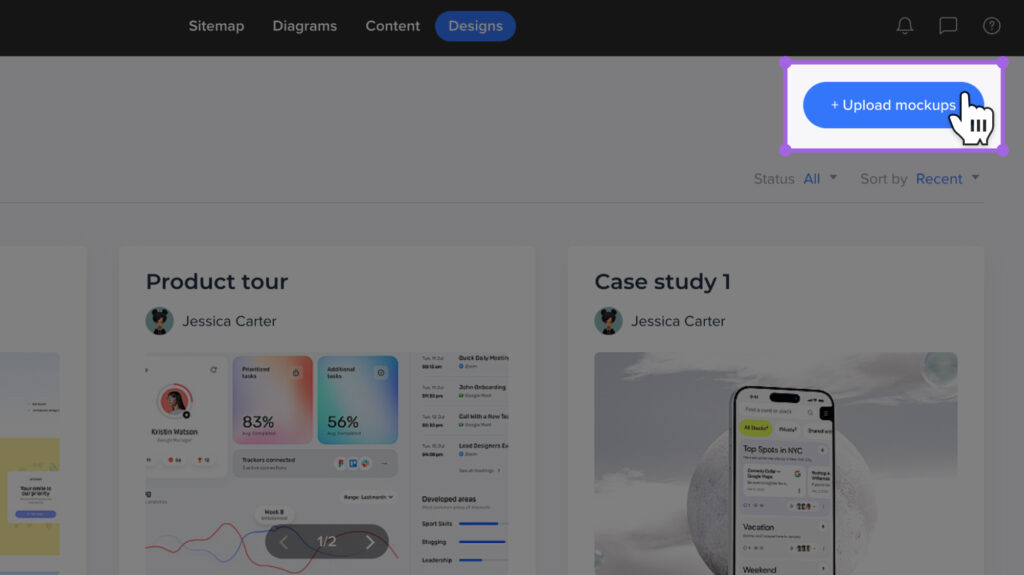 Adding Designs to Projects | Slickplan