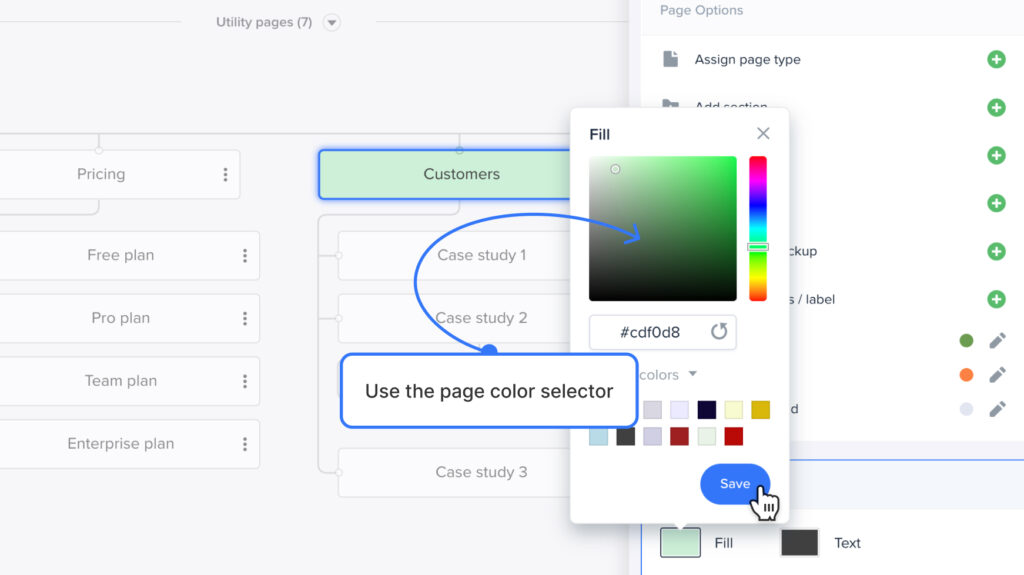 Individual Page Background & Text Colors | Slickplan