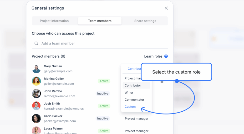 User roles & permissions | Slickplan