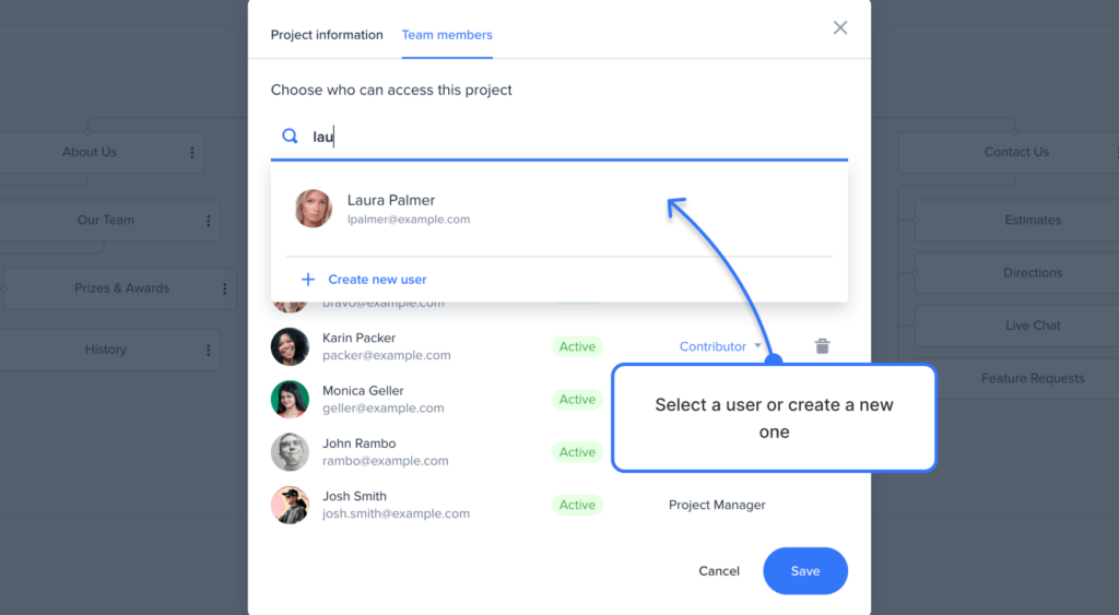 User roles & permissions | Slickplan